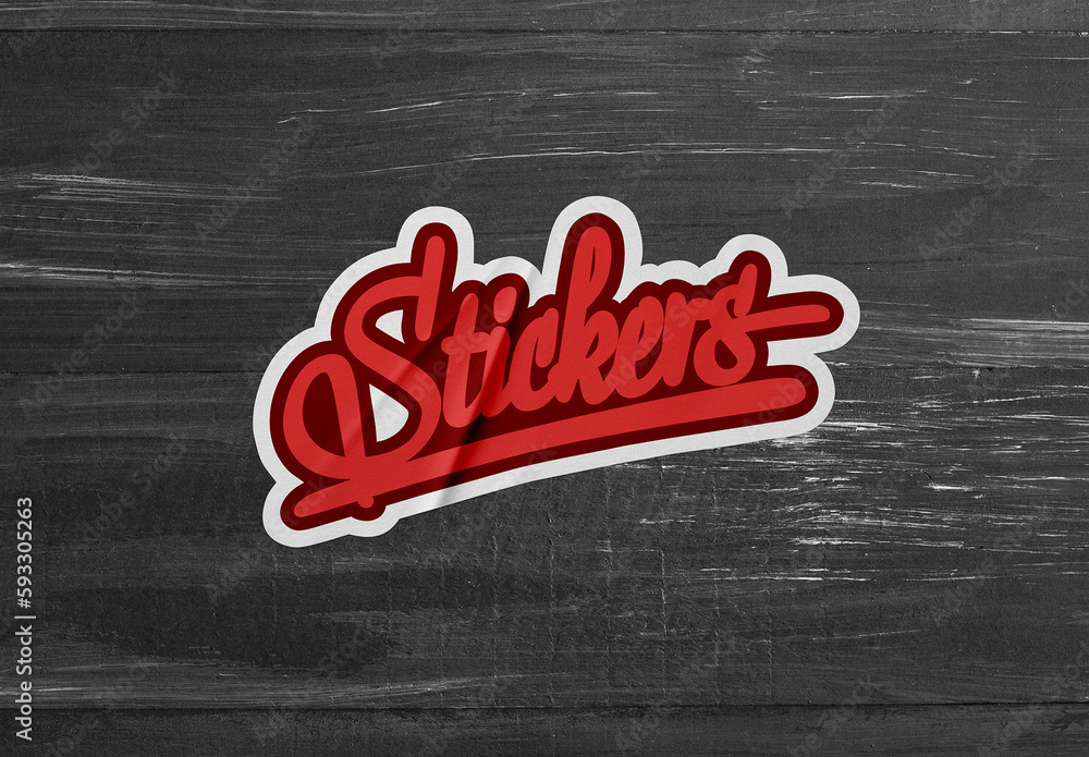 Sticker Mockup Template Paper Texture Round Rectangle Square Stock ...