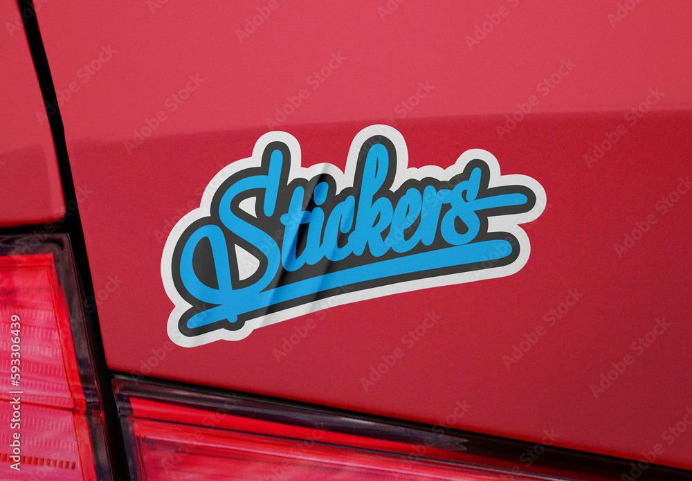 Sticker Mockup Template Paper Texture Round Rectangle Square Stock ...