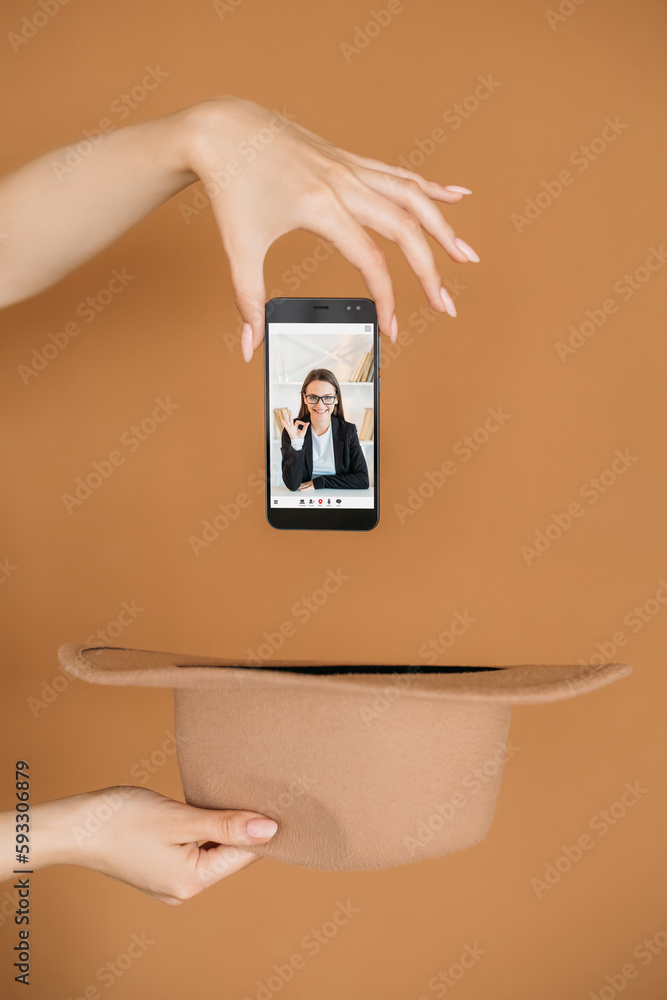 E-learning knowledge. Distance study. Video conference. Digital ...