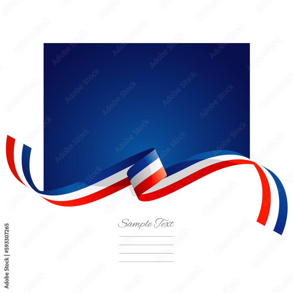 France flag vector. World flags and ribbons. French flag ribbon on ...