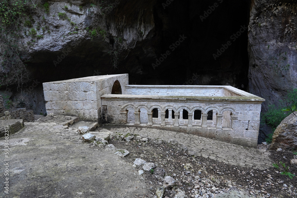 Virgin Mary Church in heaven caves silifke mersin Stock Photo | Adobe Stock