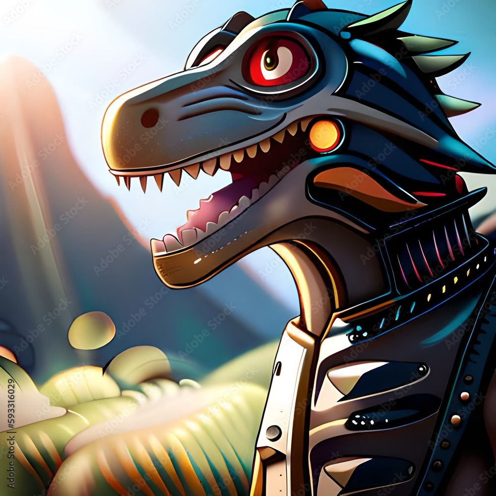 Saurian Raider: The Wild Hunter of the Cretaceous Period Stock ...