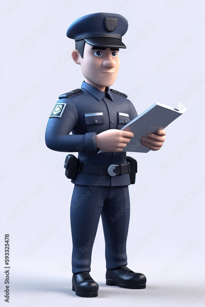 cartoon police officer Stock Illustration | Adobe Stock