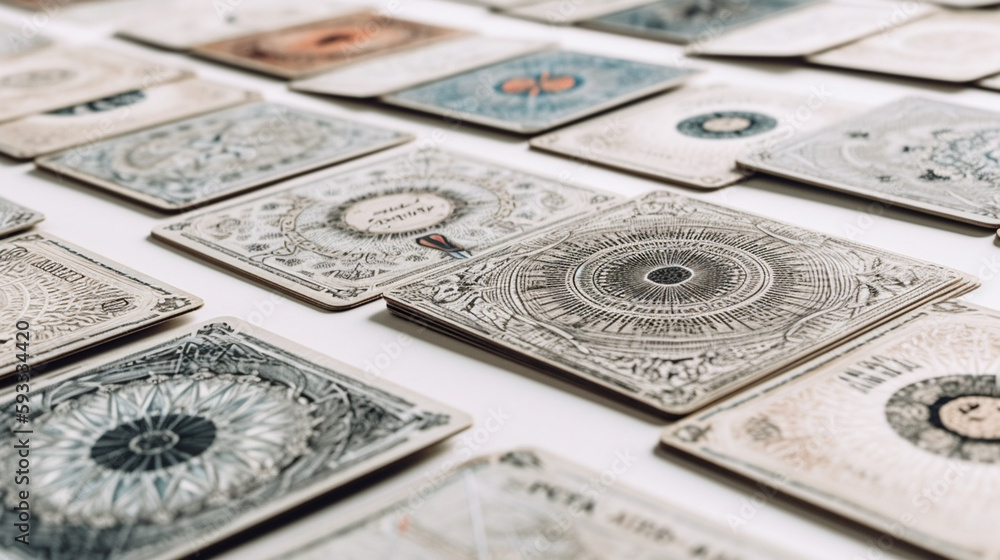 Tarot Cards and Oracle Cards on A Table for a Tarot Reading, Showing ...