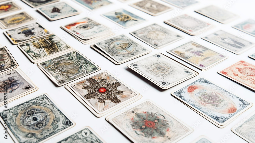 Tarot Cards and Oracle Cards on A Table for a Tarot Reading, Showing ...