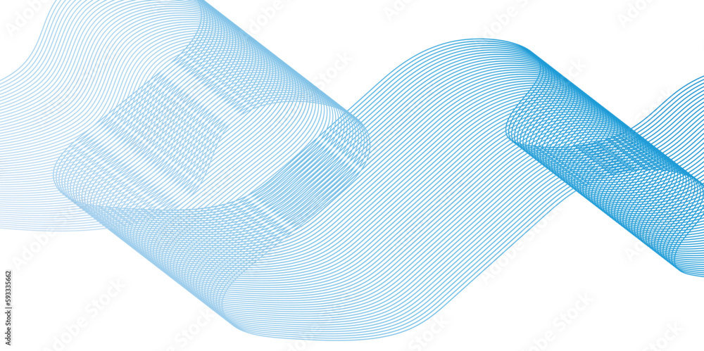 Abstract blue wave lines pattern for banner, wallpaper background ...