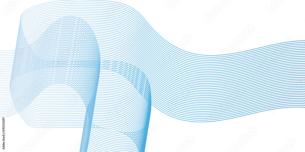 Abstract blue wave lines pattern for banner, wallpaper background ...