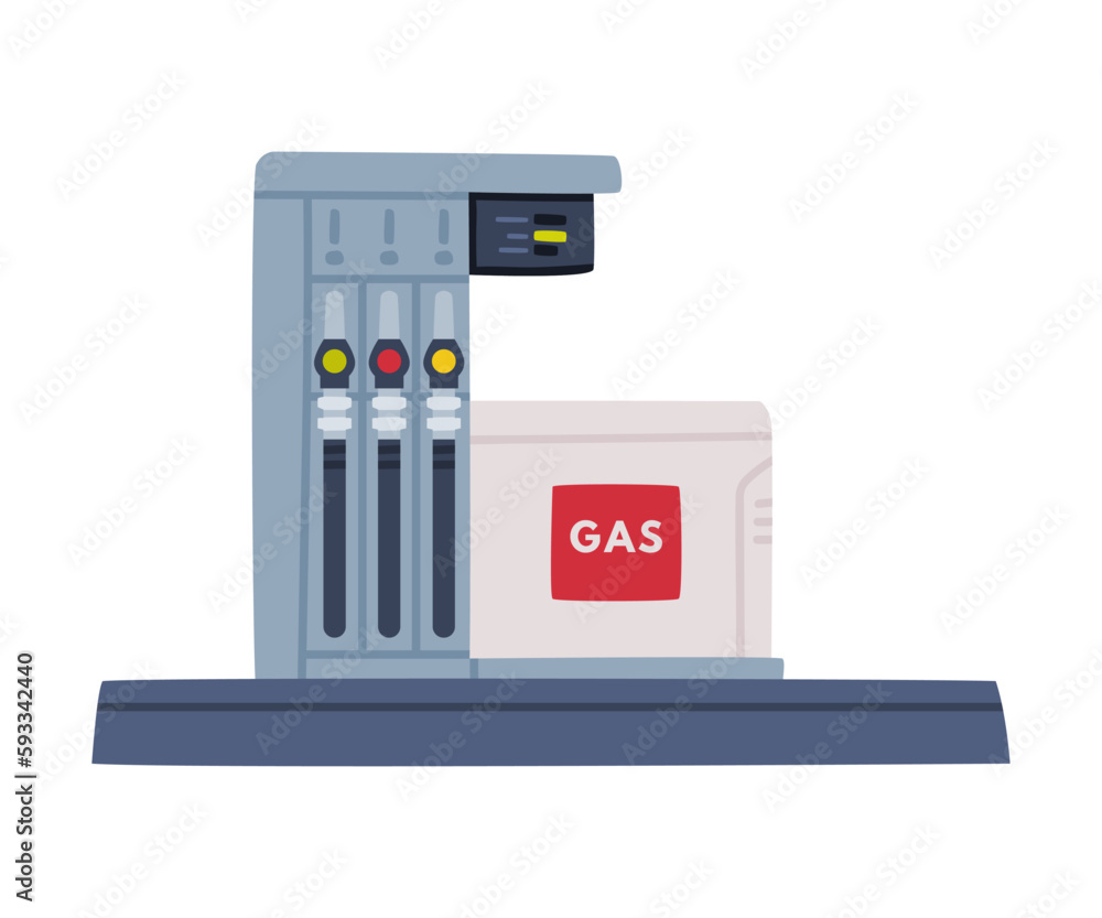Gas Filling Station with Gasoline Pump as Facility with Fuel for Motor ...
