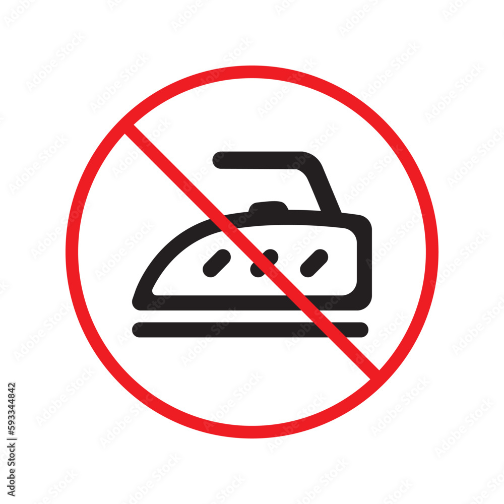 Smoothing iron vector icon. Smoothing iron flat sign design. Smoothing ...