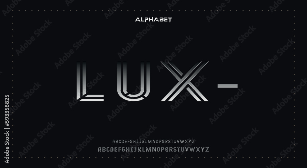 lux Abstract Fashion Best font alphabet. Minimal modern urban fonts for ...