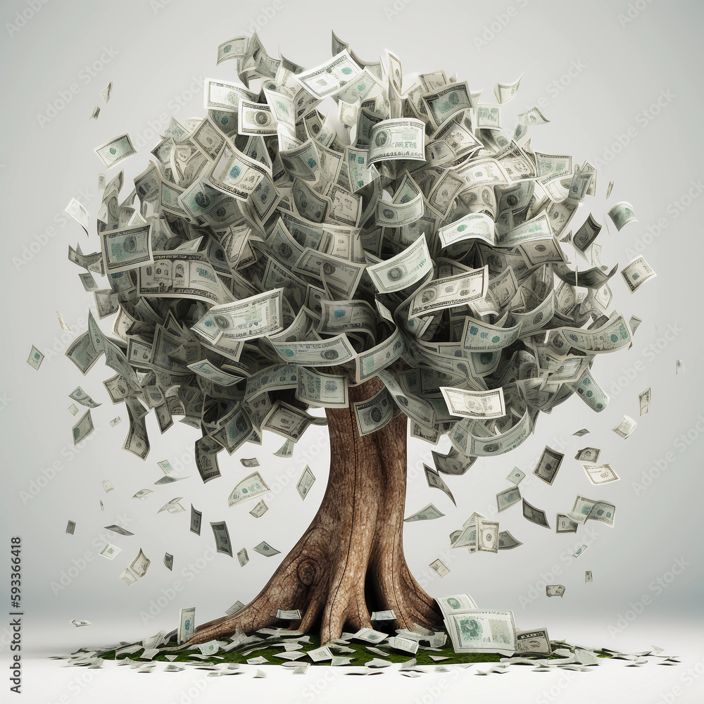 Money Tree Illustration: Symbol of Financial Growth Stock Illustration ...