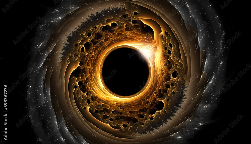 Ultra-Realistic Scientific Depiction of a Black Hole, AI Generative ...