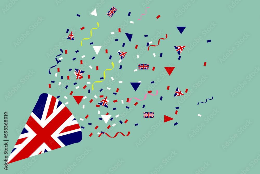 Confetti sprinkles background party popper vector illustration Union ...