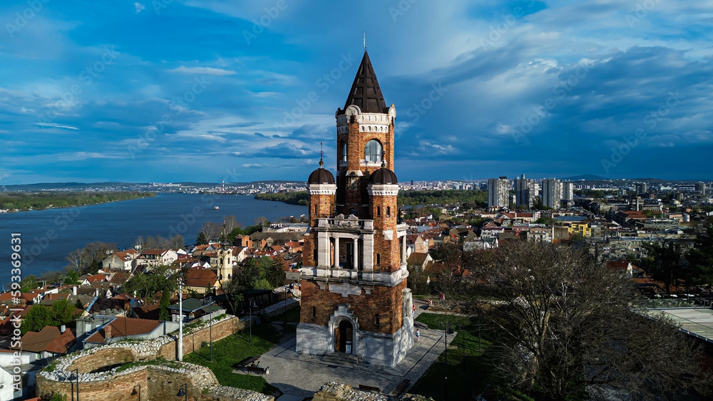 DJI Mini 3 photo od Gardos Tower in Zemun - Belgrade Serbia just before ...