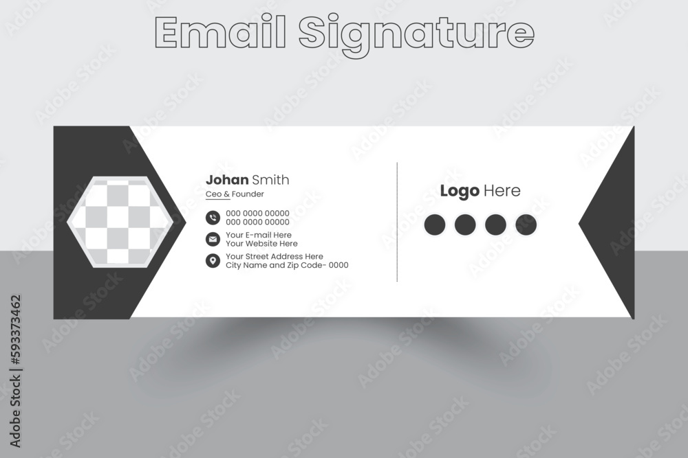 Email signature template, email signature template generator, Modern ...