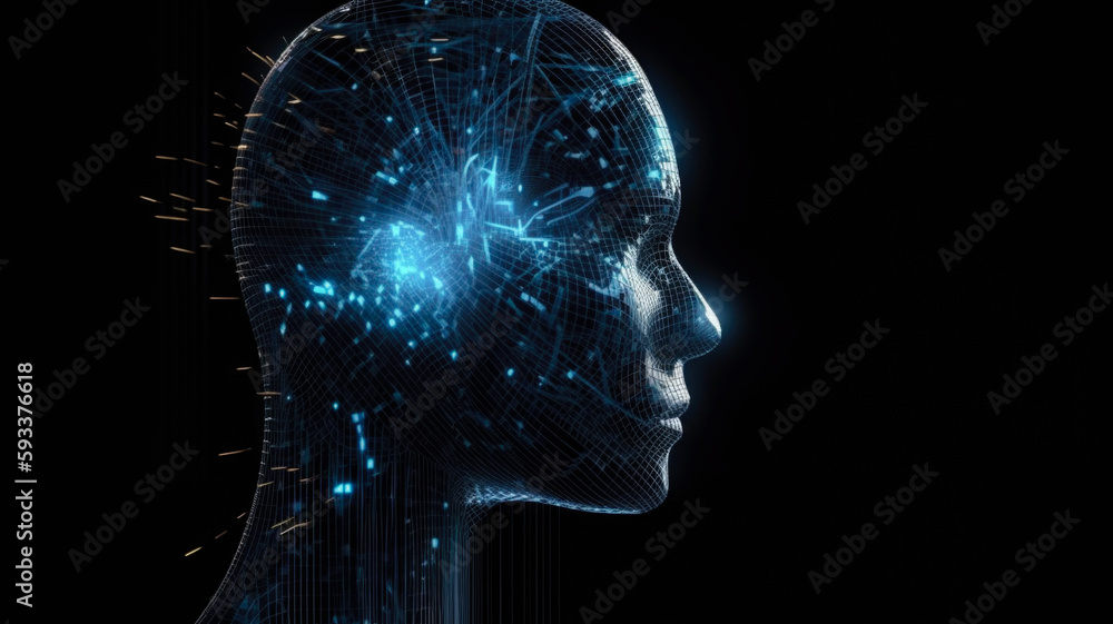 Technology background Data flow concept. Big data technology and data ...