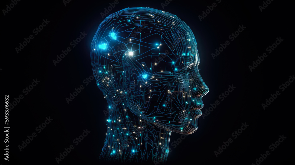 Technology background Data flow concept. Big data technology and data ...