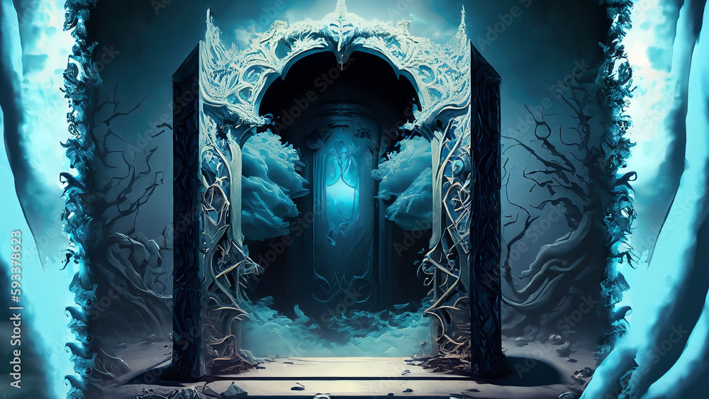 Mirrors are gates to other worlds! Light Blue Backgrounds, with fantasy ...