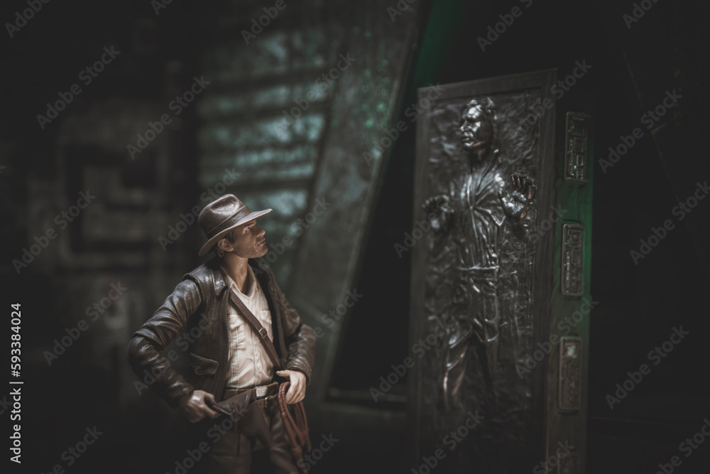NEW YORK USA, APRIL 18 2023: Indiana Jones - Star Wars Harrison Ford ...