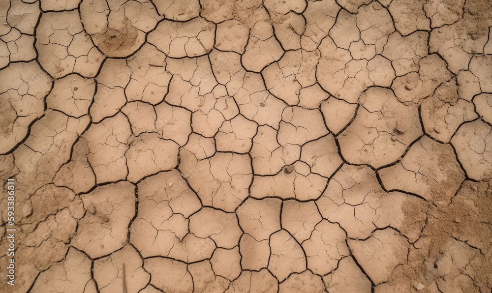 Cracked dried earth soil. Ground texture for background. Top view ...