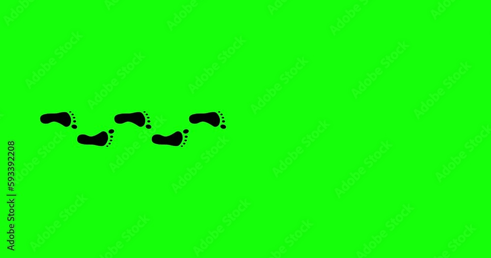 Feet loader loop animation. 4K resolution animation. Human foot print ...