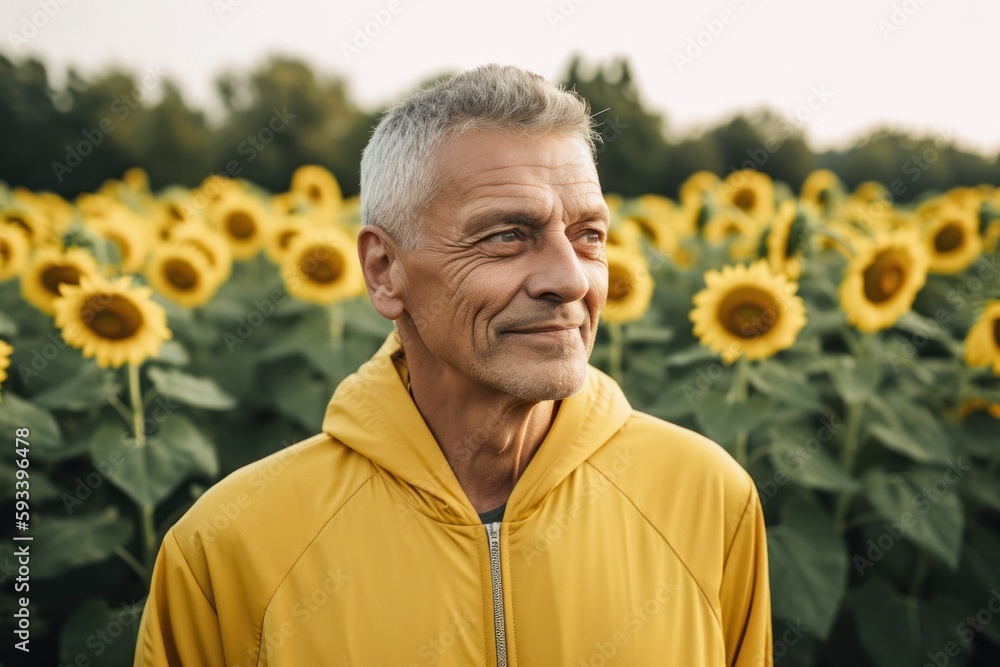 Lifestyle portrait photography of a satisfied man in his 60s wearing a ...