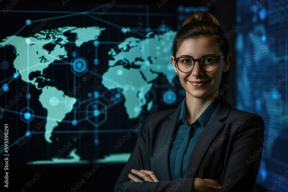 Portrait of a friendly Information Security Analyst with a smile ...