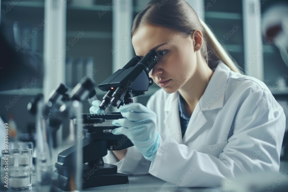 Portrait of a stunning conservation scientist analyzing samples in her ...