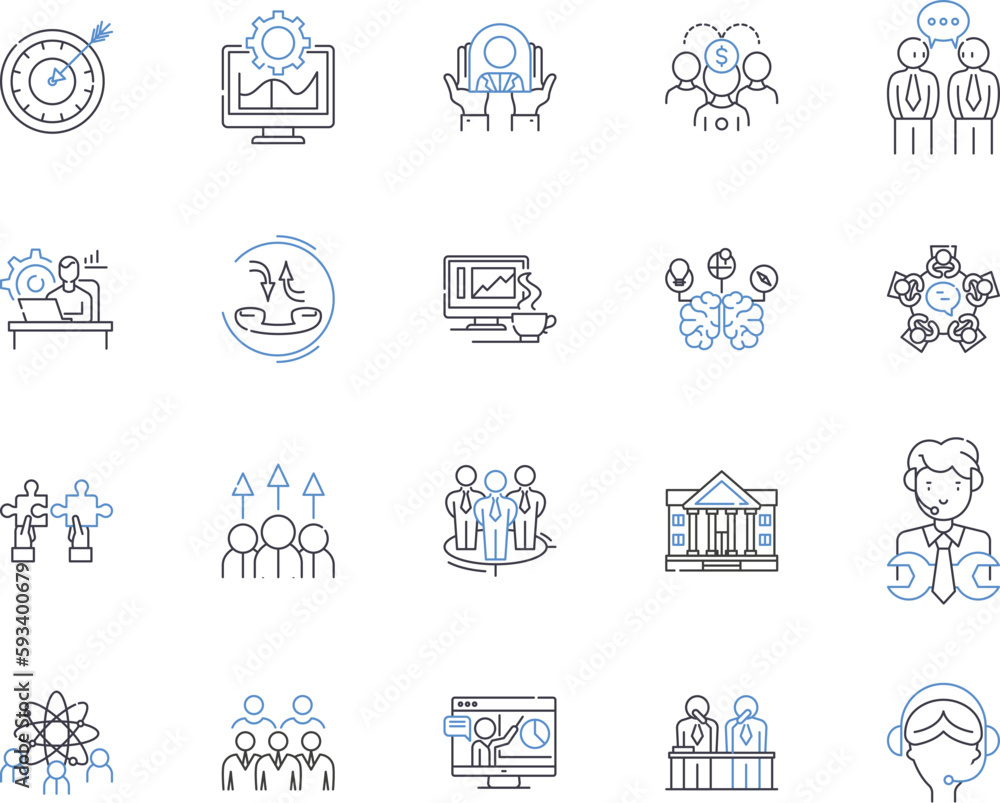 Board of Directors outline icons collection. Board, Directors, Trustees ...