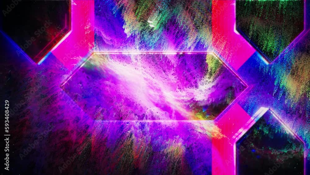 Five Second Countdown Timer With Abstract Colorful Space Animation