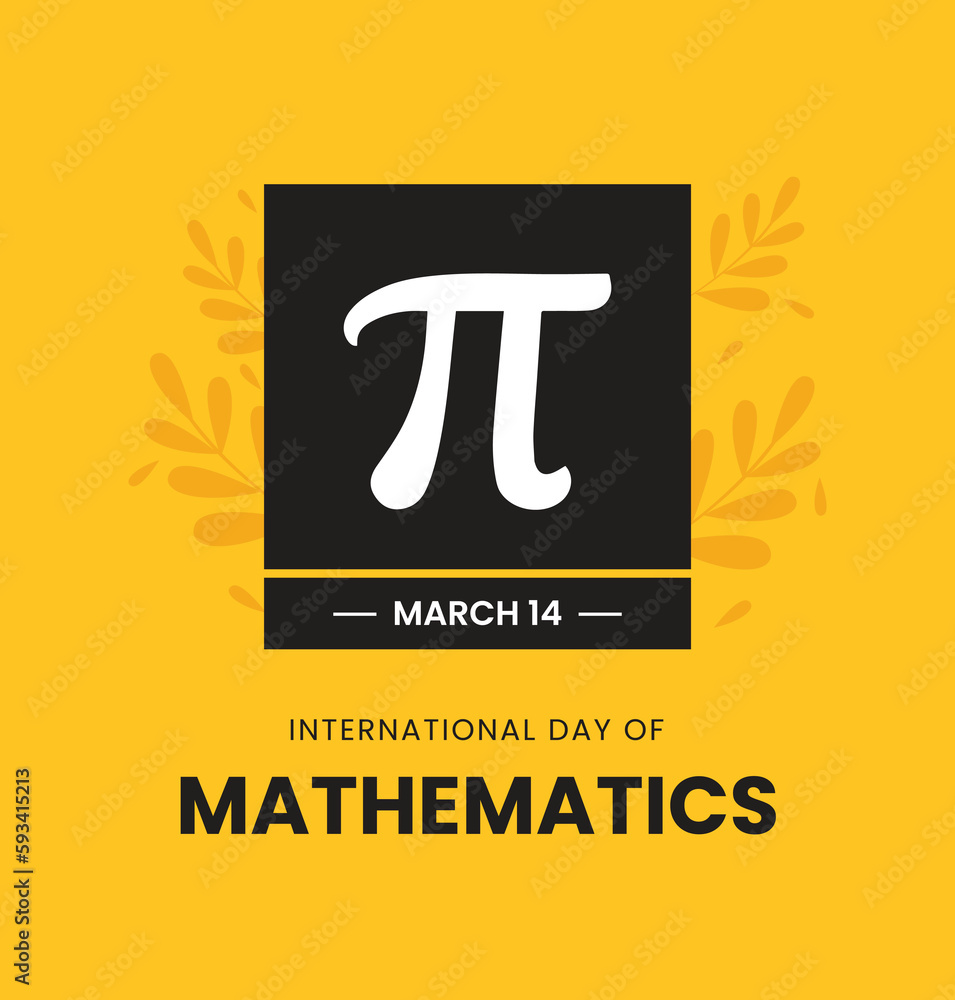 International Day of Mathematics, vector illustration, flyer, banner ...