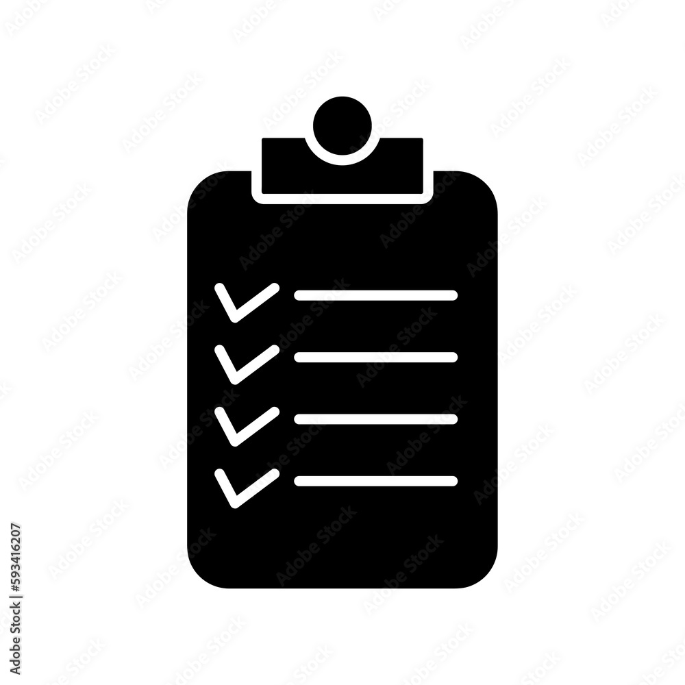 Checklist icon template color editable. Checklist symbol vector sign on ...