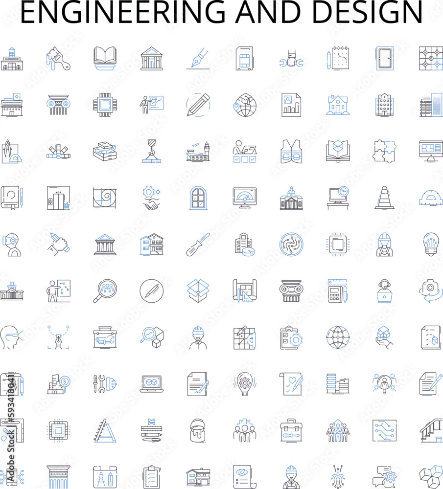 Engineering and design outline icons collection. Engineering, Design ...