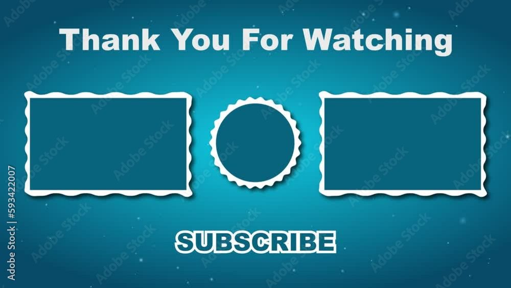 Animated End Screen with blue background. Suitable for vlog channel ...