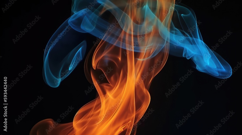 neon volcanic lava with fire and smoke on the water, glowing effect for ...
