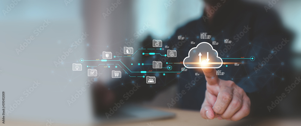 Database storage cloud technology file data transfer sharing, cyber, big data information for ...
