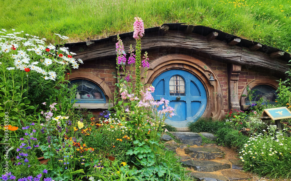 Foto de MATAMATA- NEW ZEALAND -NOVEMBER -2- 2022: Hobbiton - movie set ...