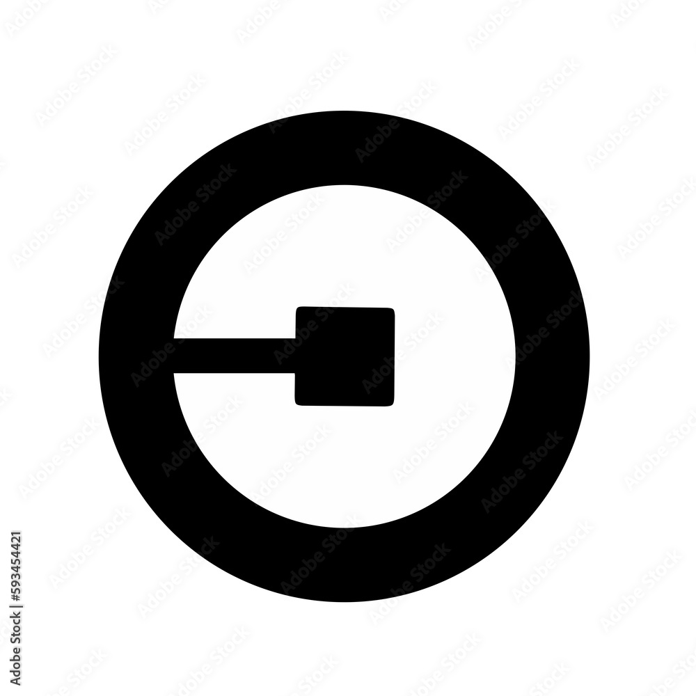 Uber logo isolated on transparent background round icon Stock ...