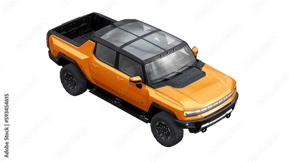 San Diego, USA. April 14, 2023. GMC Hummer EV 2022 is an all-electric ...