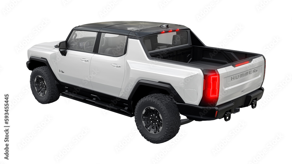 San Diego, USA. April 14, 2023. GMC Hummer EV 2022 is an all-electric ...