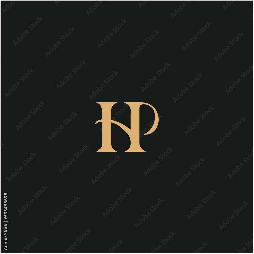 letter HP Logo Design Vector Template. Initial, HP Luxury Vector ...