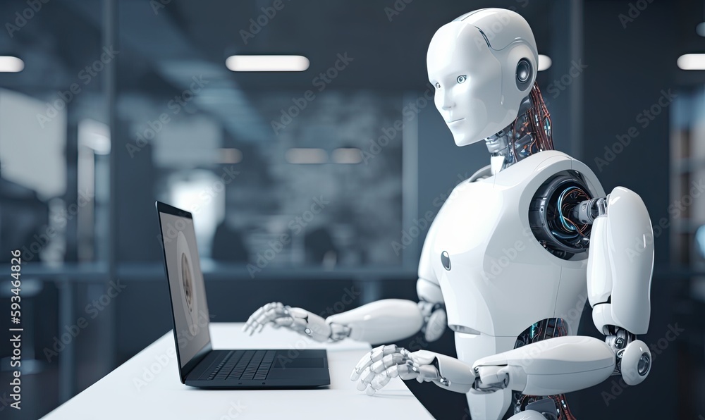 AI Chatbot Robot Using Computer as Artificial Intelligence and Machine ...