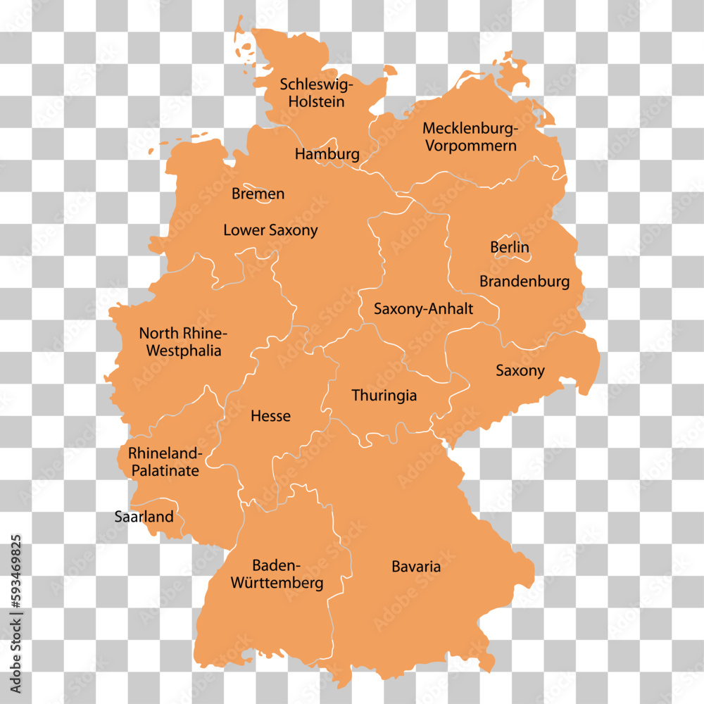 Transparent Germany Map