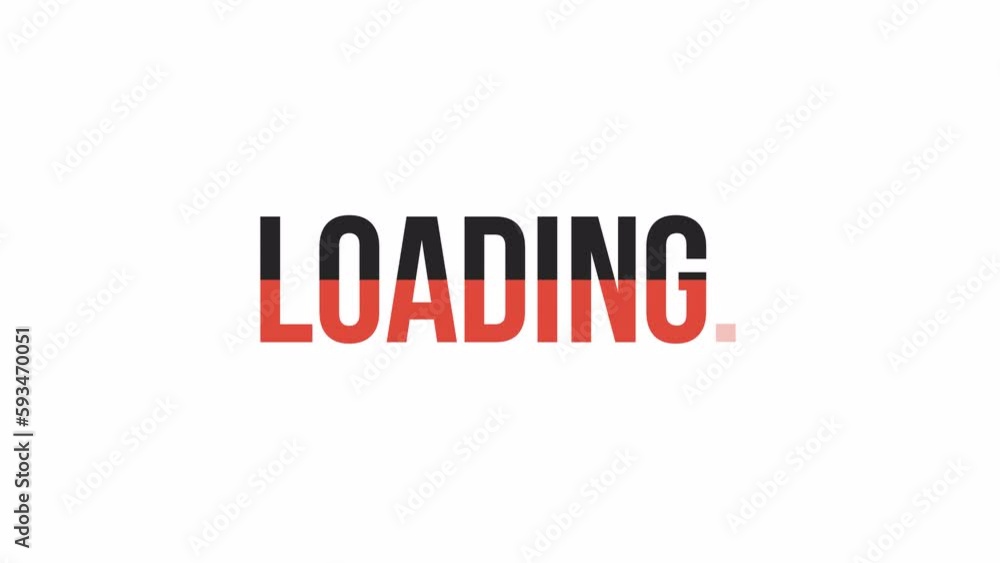 Minimal red black loader animation. Colors changing. Text message 4K ...