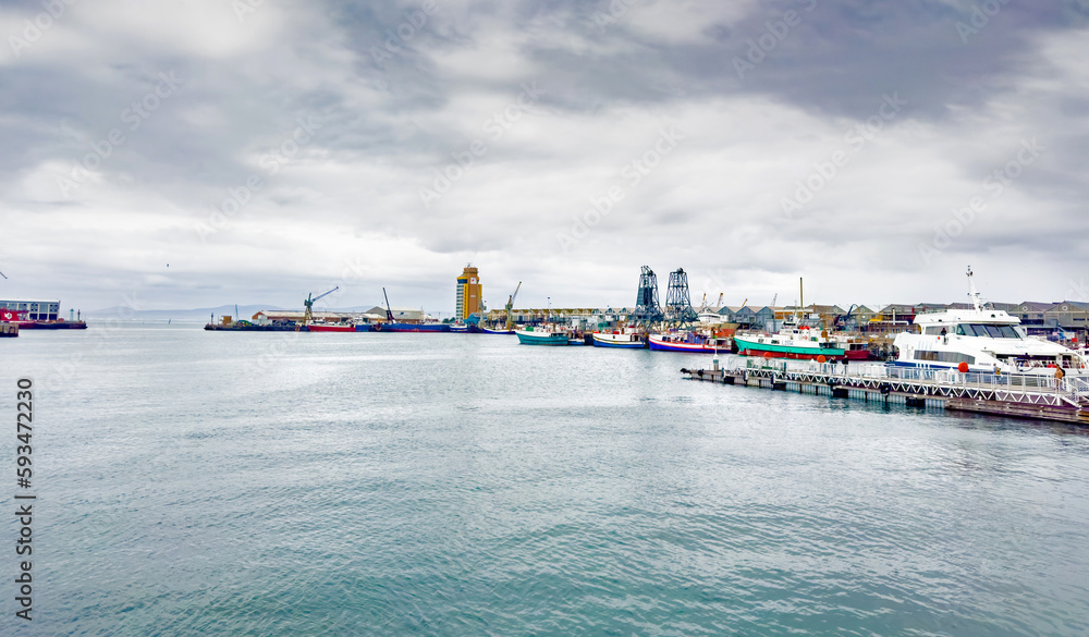 Poster Shipyard docks at V and A Waterfront Harbour – Wall Art | UkPosters
