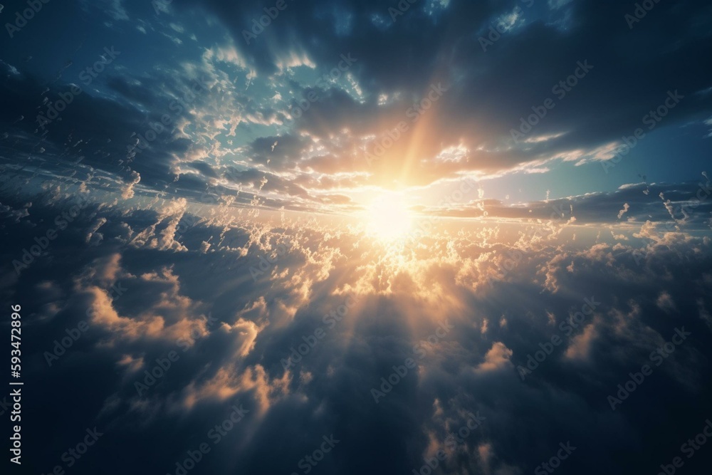 beautiful heavenly sky with glow light, idea for hope and glory ...