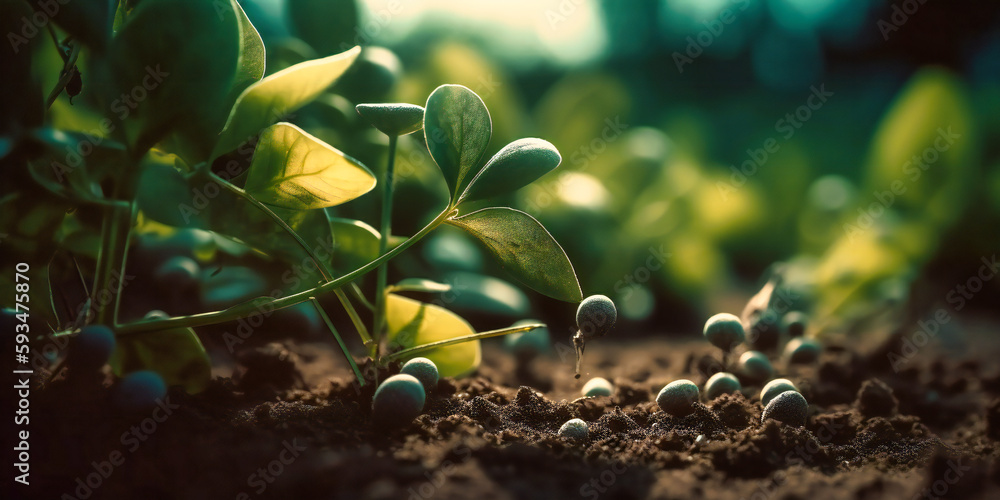 chemical compounds plants that are growing in the soil with organic ...