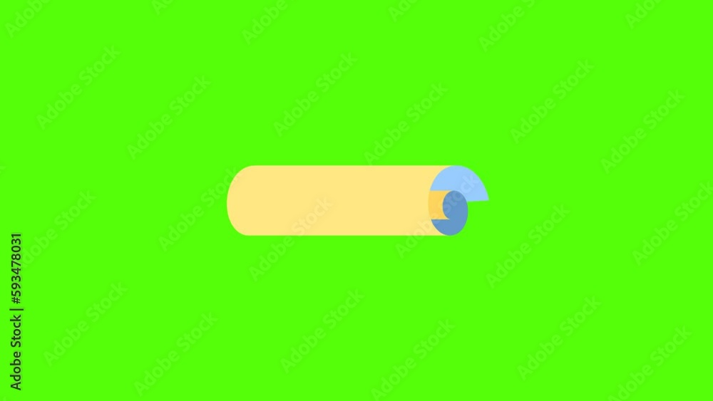 Curled paper illustration movie for background transparent use. Scroll ...