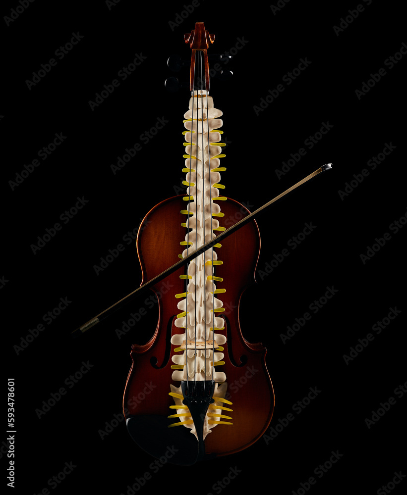 Spine health concept, art visualization of osteopathic therapy ...