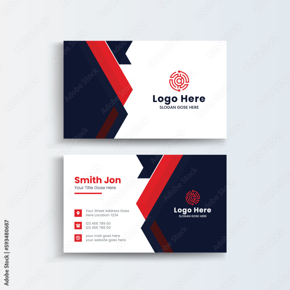 Minimal Individual Business Card Layout. Crypto service Company ...